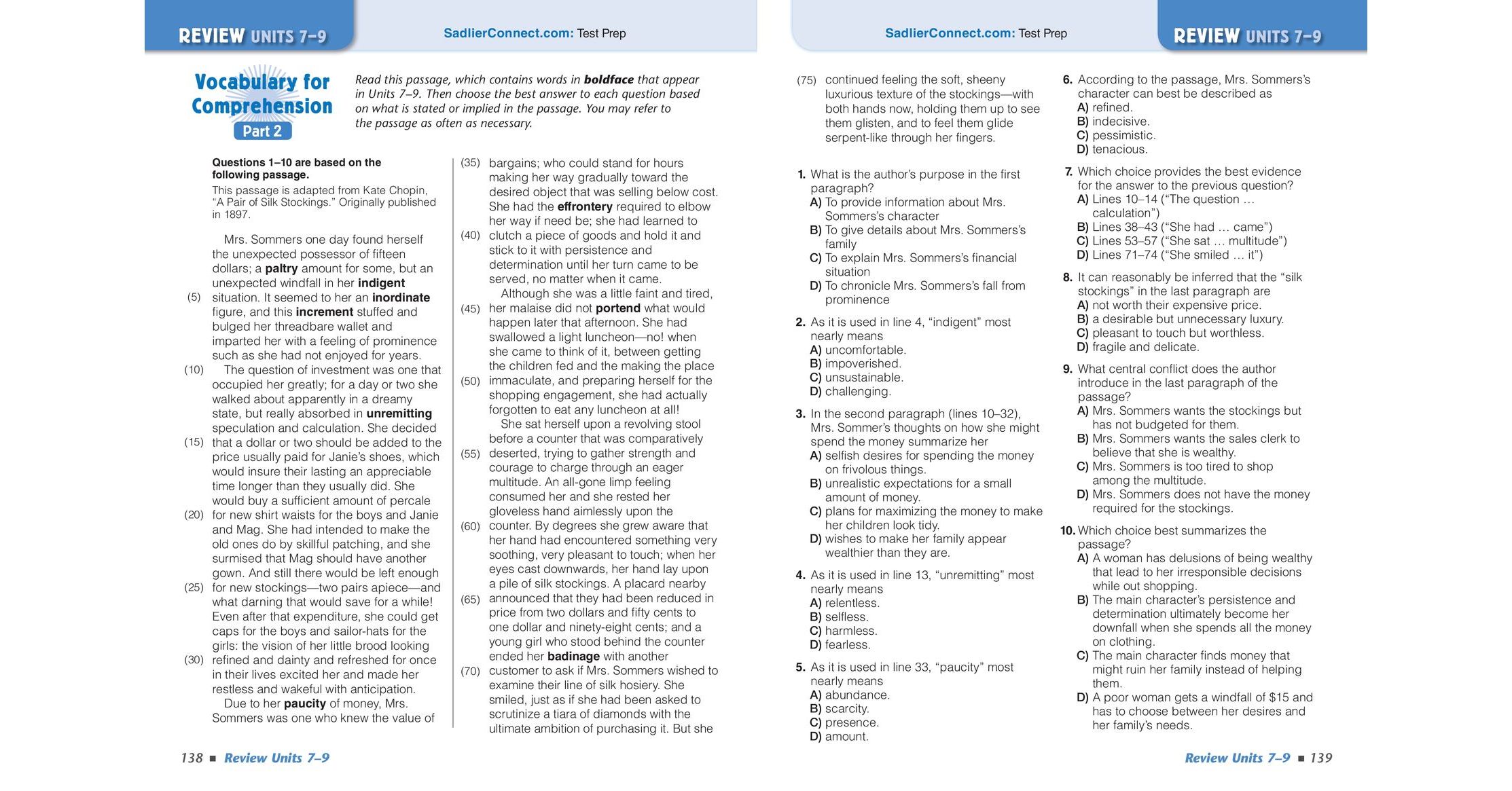 Vocabulary Workshop Achieve Level G Grade 12 Student Edition