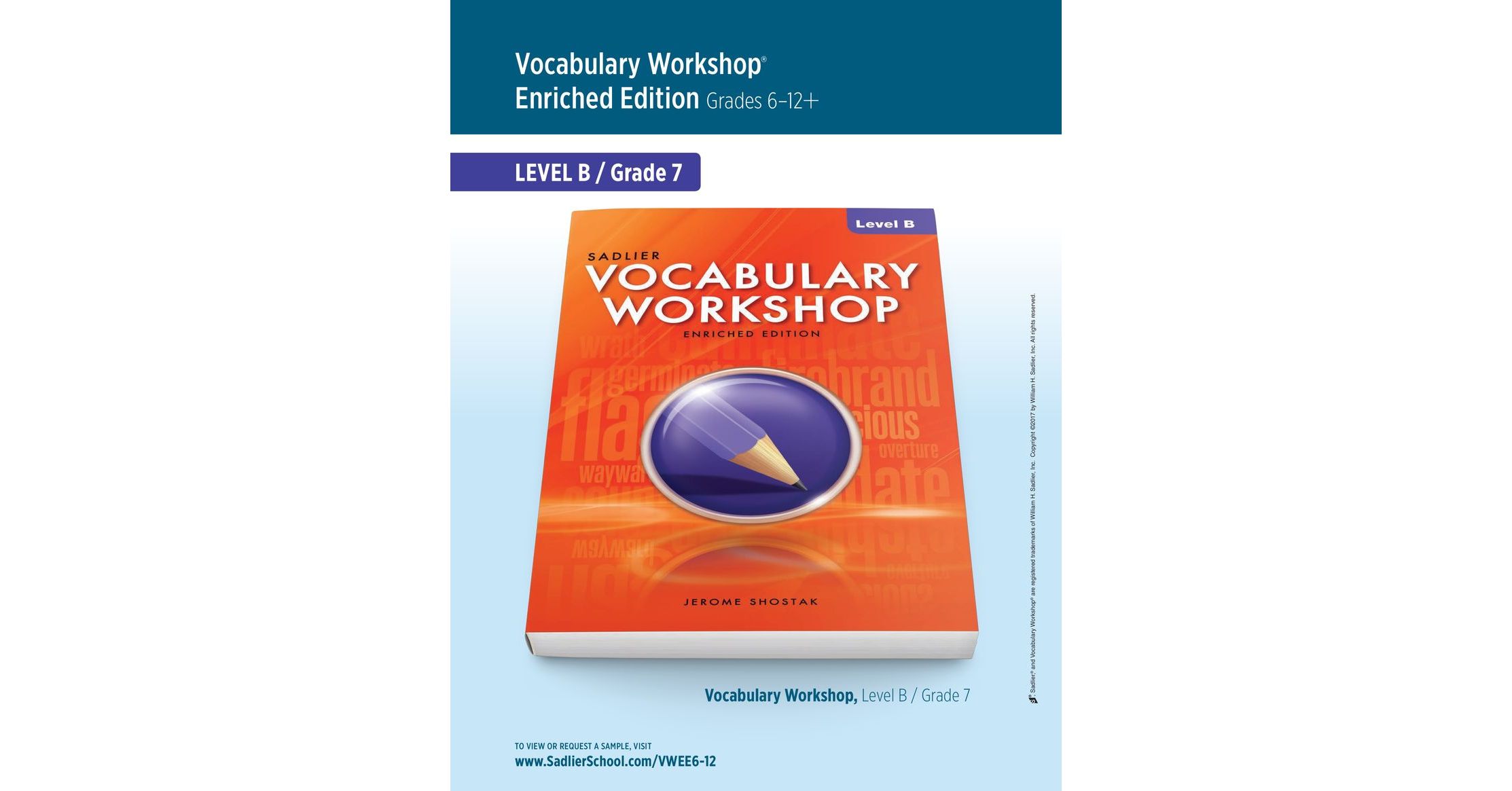Vocabulary Workshop Enriched Edition Level B Grade 7 Student Edition