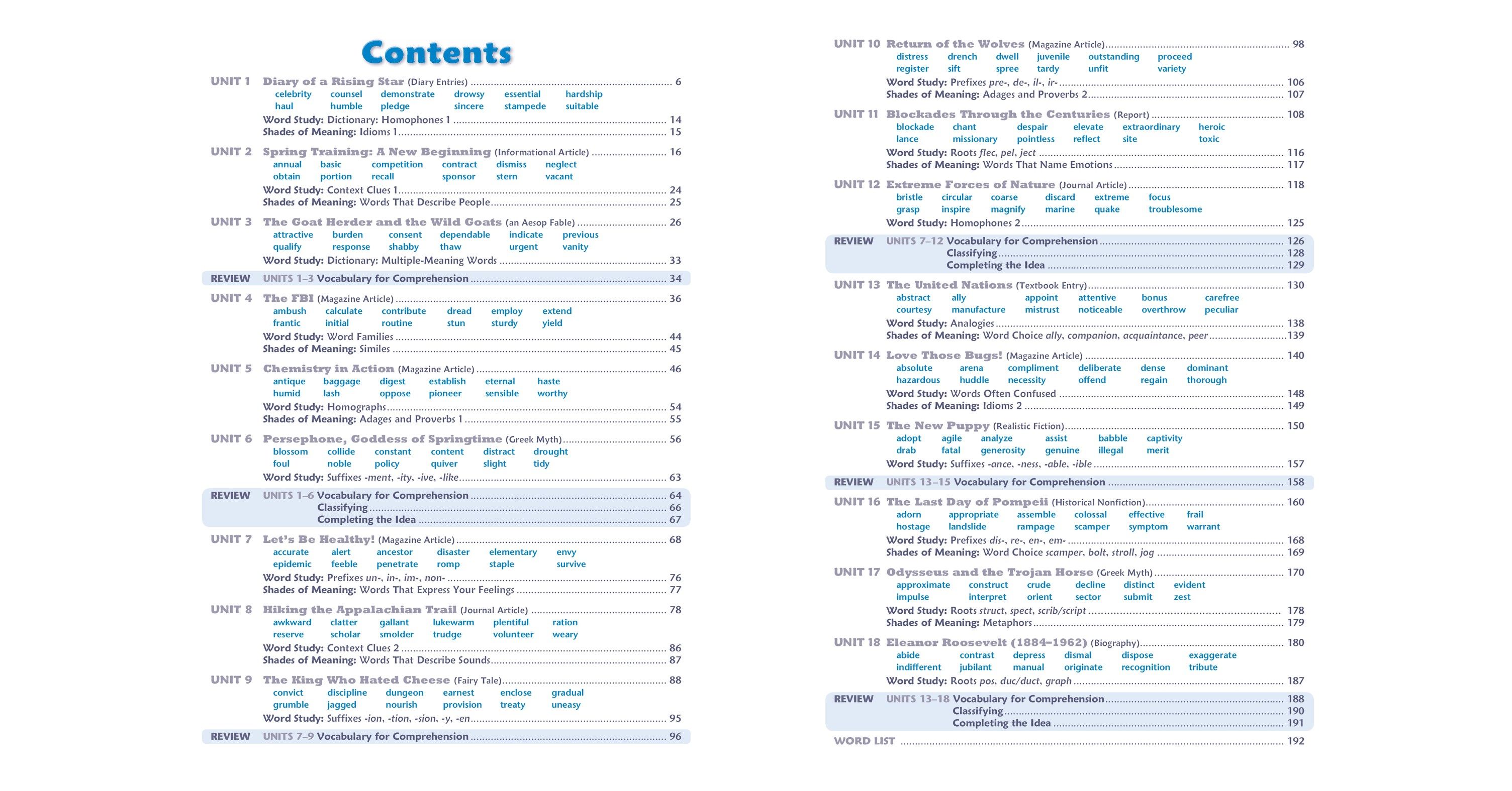Vocabulary Workshop Enriched Edition, Grade 4, Student Edition