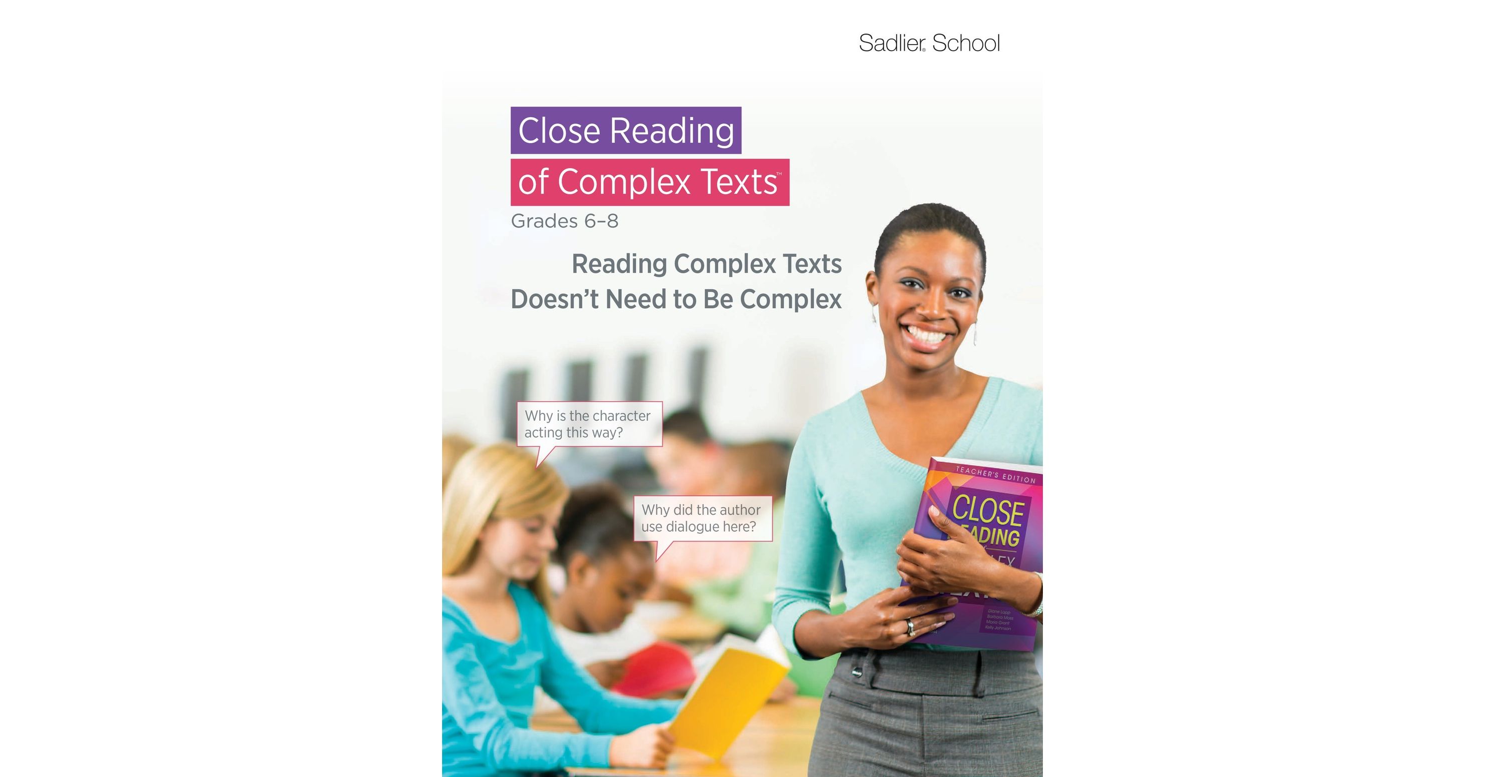 Close Reading of Complex Texts, Brochure, Grades 6-8