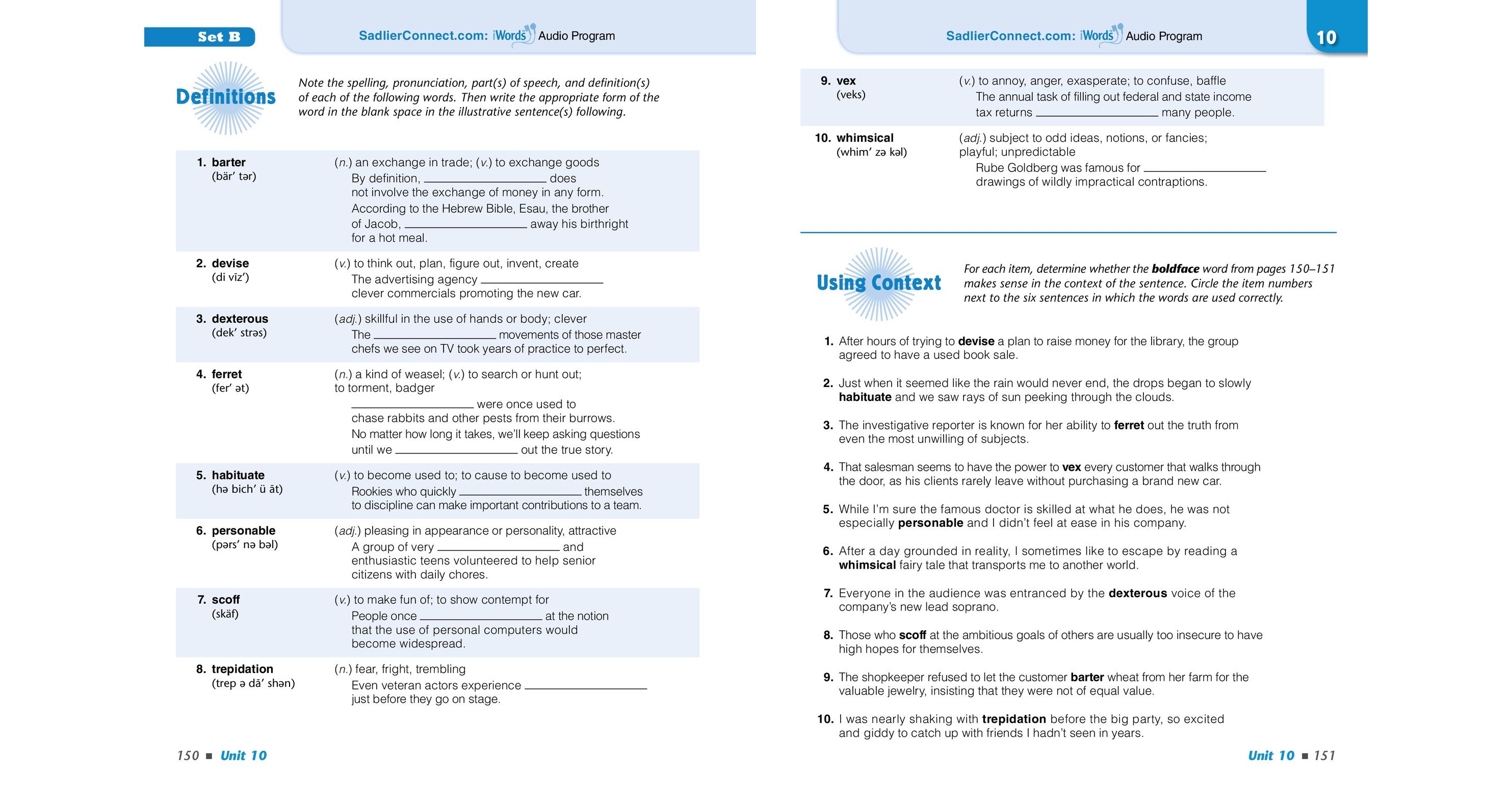 Vocabulary Workshop Achieve Level C Grade 8 Student Edition