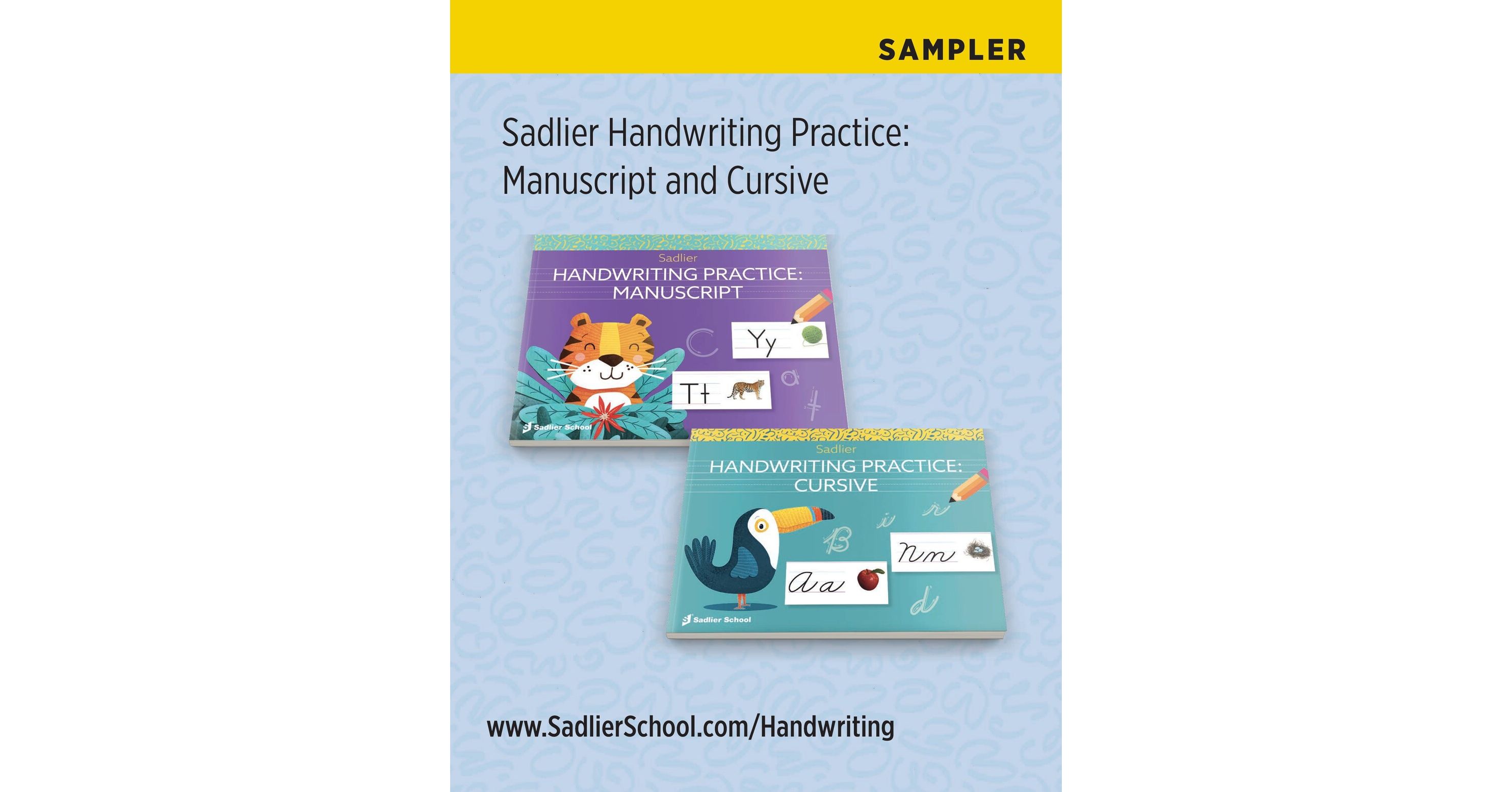 Handwriting Practice: Manuscript and Cursive, Sampler