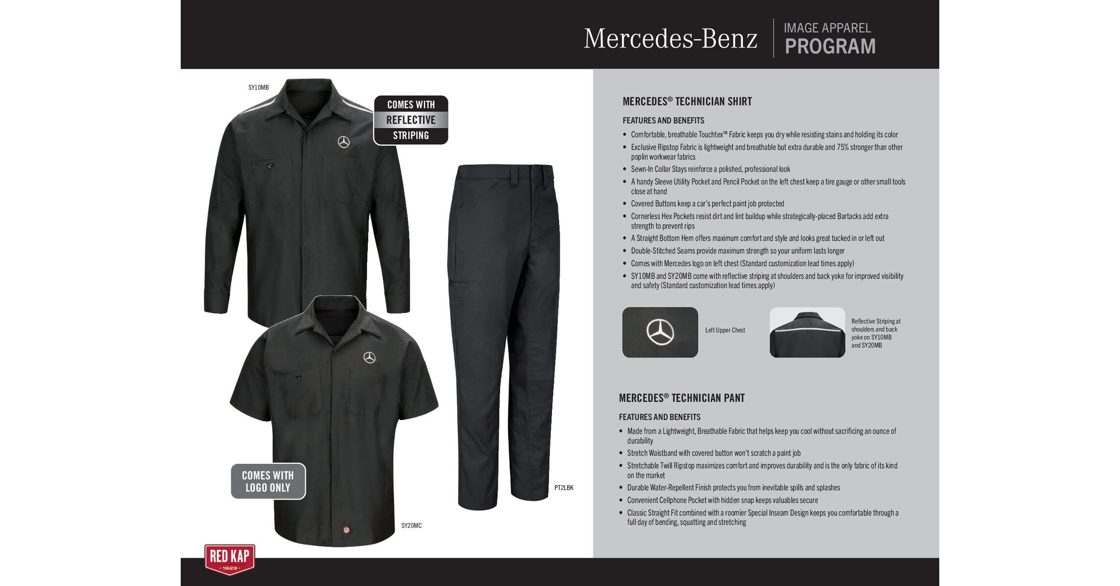 23-9370_Mercedes Tech Uniform_Sales Sheet