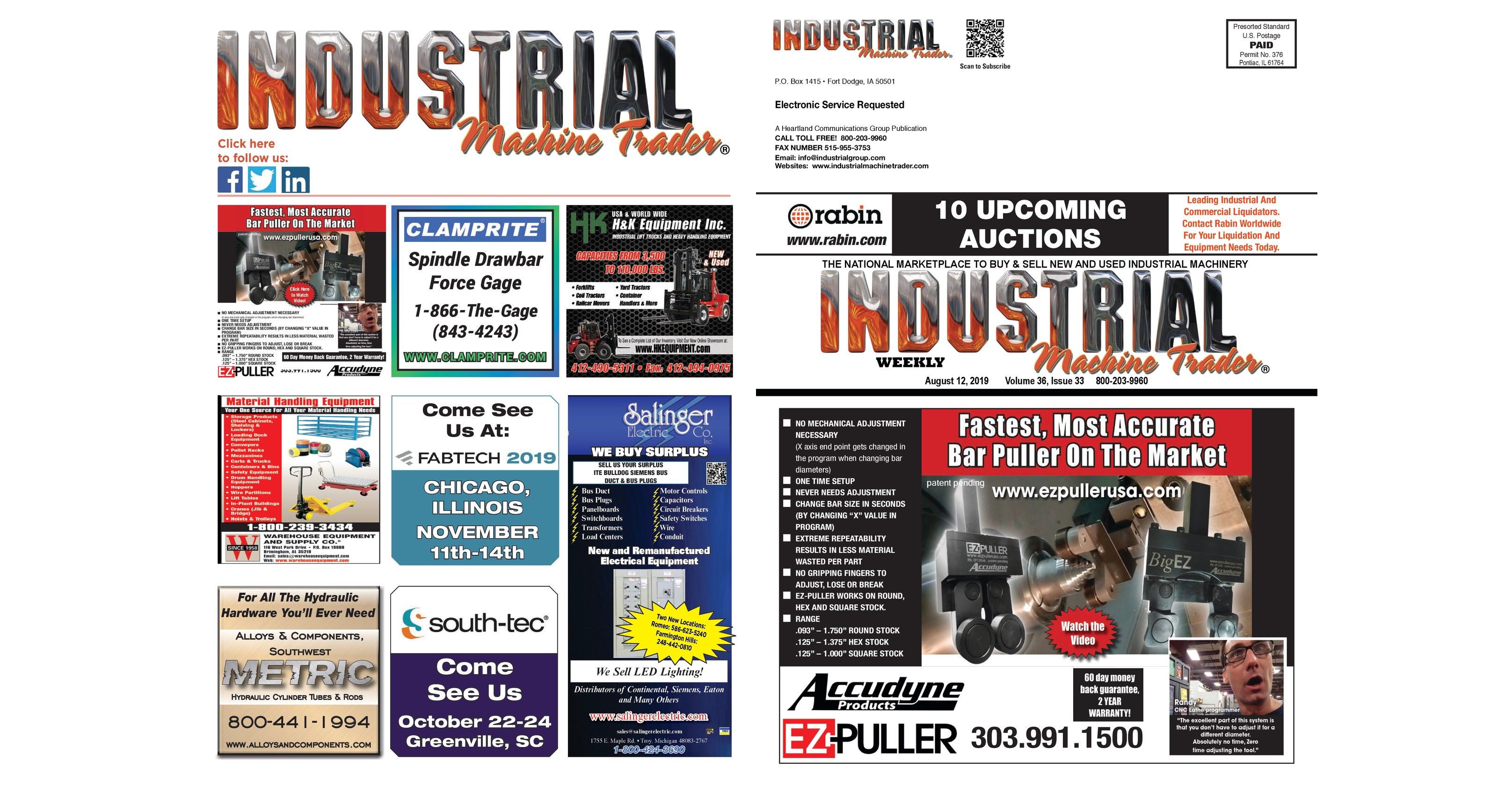 August 12 2019 Industrial Machine r