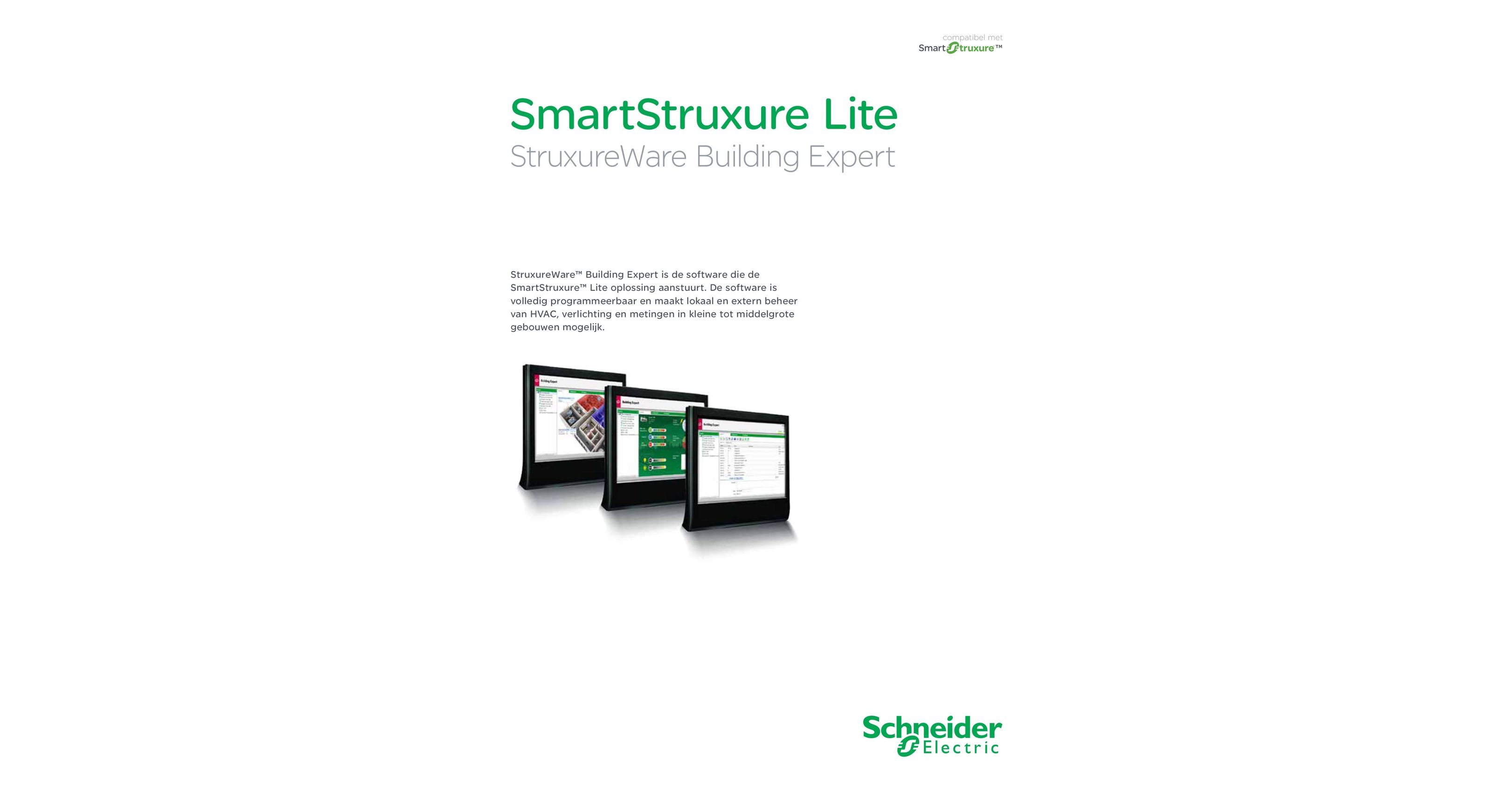 Schneider Electric NL Brochure SmartStruxure Lite - StruxureWare Building Expert software